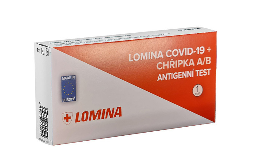 Lomina antigenní test kombo SARS-CoV-2 a chřipka A/B z nosu 1 ks ...