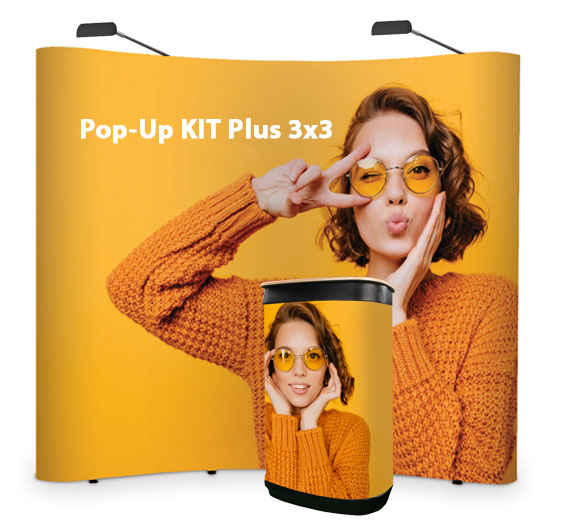 Pop Up KIT 3x3 stěna oblá | Prezentační systémy, reklamní stojany, tisk ...
